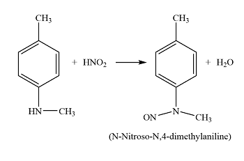 Which one of the following amines gives an N-nitrosoamine on treatment ...