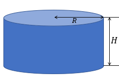 A furnace is of cylindrical shape with R = H = 3 m. The case, top, and ...
