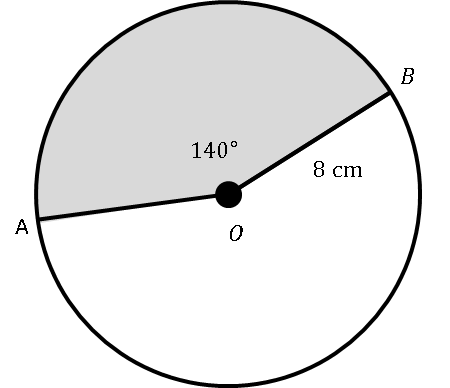 Find the length of arc AB shown in the figure below. | Homework.Study.com