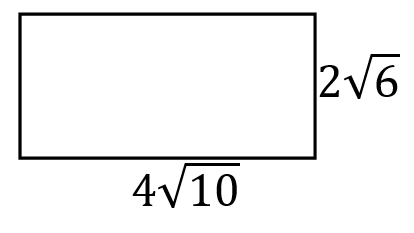Find the area of the rectangle. Express the answer in simplest form ...