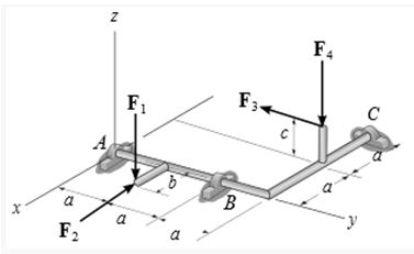 The rod assembly shown has smooth journal bearings at A and C. The ...