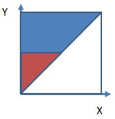 Choose a point at random in a square with sides 0 less than or equal to ...