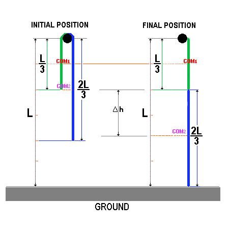 Near the surface of the Earth, a uniform limp rope of mass M and length ...