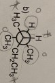 Convert each of the Newman projections into a solid/dashed wedge ...
