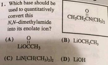 Which base should be used to quantitatively convert this N, N ...