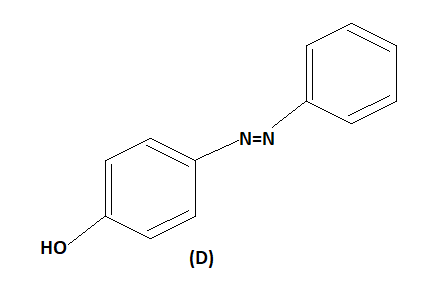 Propose a synthesis of azo dye (D) starting from the benzene and any ...