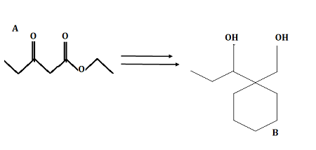 What steps and reagents are necessary to make diol B starting with keto ...