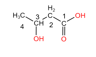 What is the IUPAC name of b-hydroxybutanoic acid? | Homework.Study.com