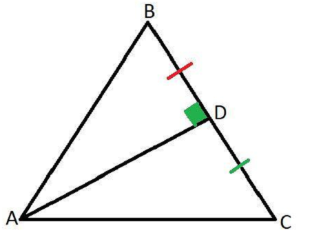 Andrew draws a triangle ABC. He then constructs a perpendicular ...