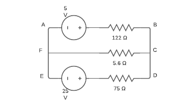Find the current in each branch of the circuit shown below. Specify the ...