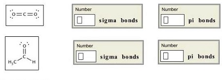 How many sigma and pi bonds are present in each of the following ...