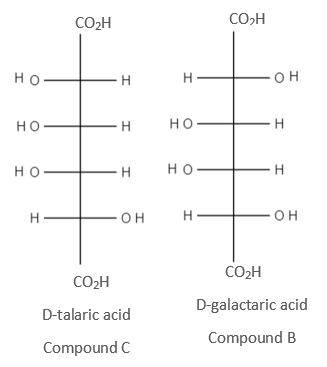 5(3points).A D-aldopentose A is reduced to an optically active alditol ...