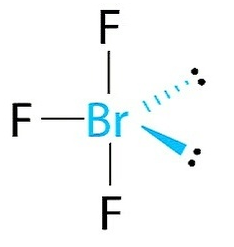 Predict the electron domain and molecular geometries of BrF3 ...
