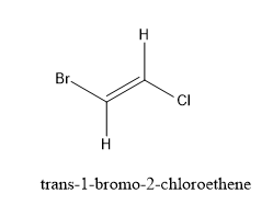 Draw the condensed structural formula for the compound: trans-1-bromo-2 ...