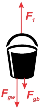 A farmer is using a rope and pulley to lift a bucket of water from the ...