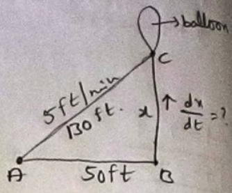 A hot-air balloon rises vertically as a rope attached to the base of ...