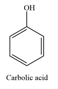 Draw the carbolic acid and name it and draw the final oxidation product ...