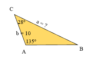 Use the Law of Sines to solve for the missing side for the oblique ...