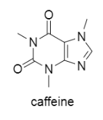 What is the chemical structure of caffeine? What structural features ...