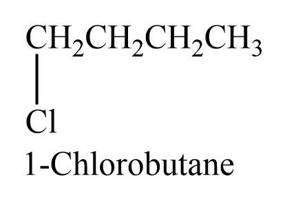 When straight-chain butane reacts with Cl_2 in the presence of light ...