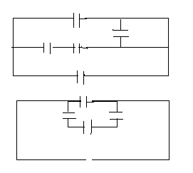 What is the equivalent capacitance of the two configurations of ...
