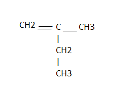 What is the IUPAC name for the following compound? 1. 2-methyl-1-butene ...