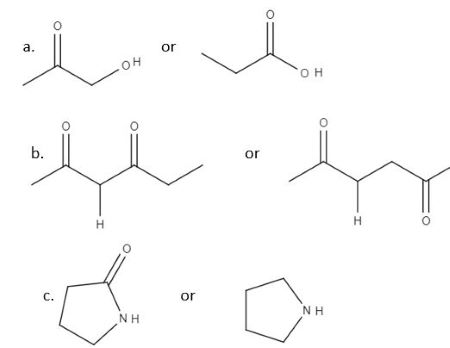 For each of the following pairs, indicate which would be the stronger ...
