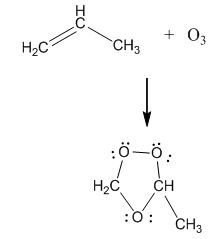 What does ozonolysis followed by hydrolysis of an unsymmetrical ...