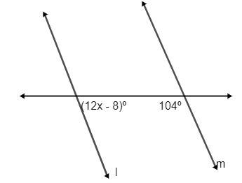 If l\parallel m, solve for x. | Homework.Study.com