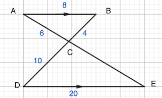 Using the diagram below, show that segment AB is parallel to segment DE ...