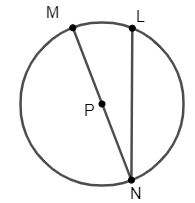 What is a chord of circle P? | Homework.Study.com