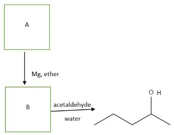 Draw the structures of organic compounds A and B. Omit all byproducts ...
