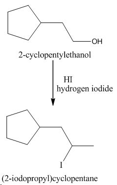 Draw the product for this substitution reaction in the box and then ...