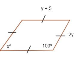 Classify the quadrilateral and find the values of x and y. | Homework ...