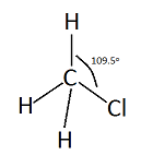 Carbon reacts with chlorine and hydrogen to form the compound CH_3Cl ...