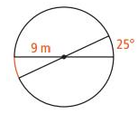 What is the length of the orange arc? | Homework.Study.com