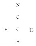 The skeleton of acetonitrile is shown here. Complete the structure by ...