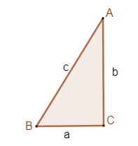 The figure below is a right triangle with side lengths a, b, and c ...