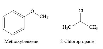 Consider the following compounds: a) Methoxybenzene b) 2-Chloropropane ...