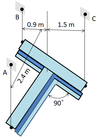 Two identical steel beams are welded below and are lifted into place by ...