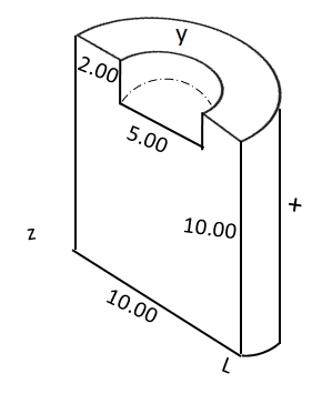 Determine the ''x'',''y'' and ''z'' centroid of the half-cylinder ...