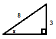 Using the triangle below, find the secant of angle x. | Homework.Study.com