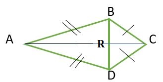 For kite ABCD, if RA = 15, and BD = 16, find AD. | Homework.Study.com