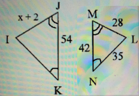 These two triangles are similar. Solve for x. | Homework.Study.com