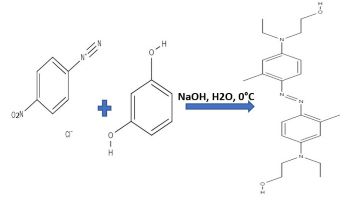 If resorcinol is used as the substrate for the azo coupling reaction ...