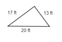 Find the area of the triangle shown. | Homework.Study.com