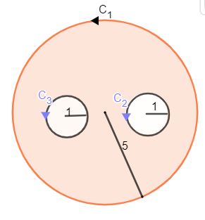 Referring to the figure, suppose that \oint _{C_2}F\cdot dr= 2\pi ...