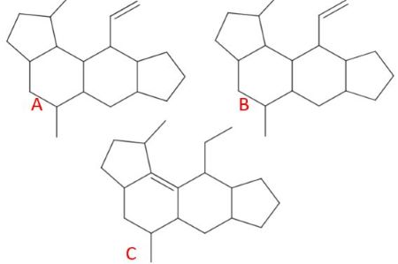 Rank compounds A, B, and C from most stable to least stable (most ...