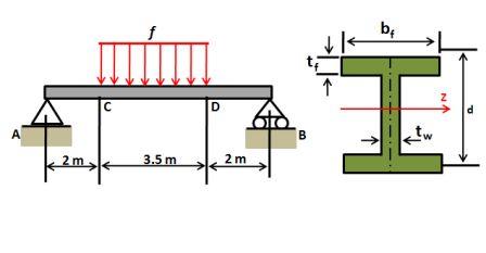 A W150\times 18 shape beam is to be used for the structure shown in the ...