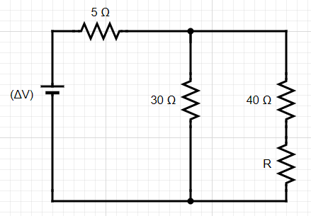 The resistor R in the figure below dissipates 13 W of power. Determine ...
